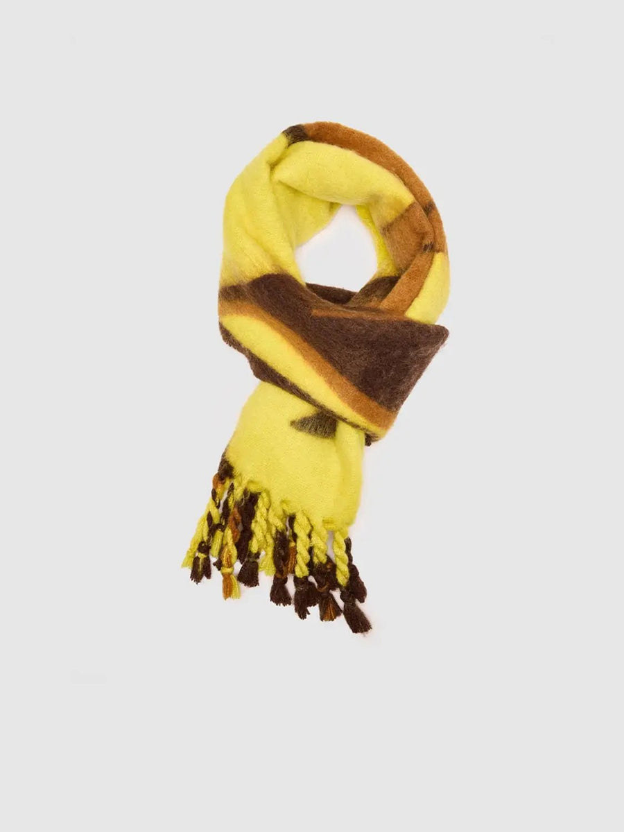 Intarsia Fringed Scarf – URBAN REVIVO