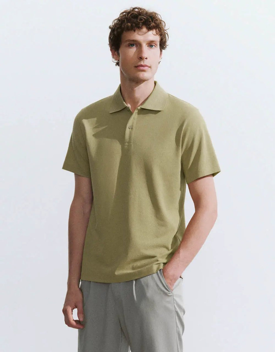 Button Half Placket Knitted Polo Shirt – URBAN REVIVO