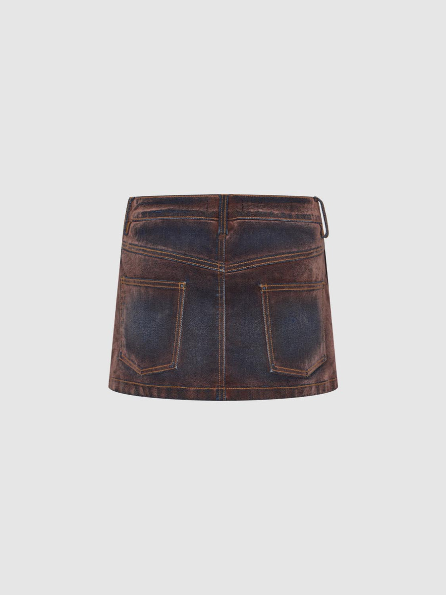 Drapey Denim Wrap Mini Skirts – URBAN REVIVO