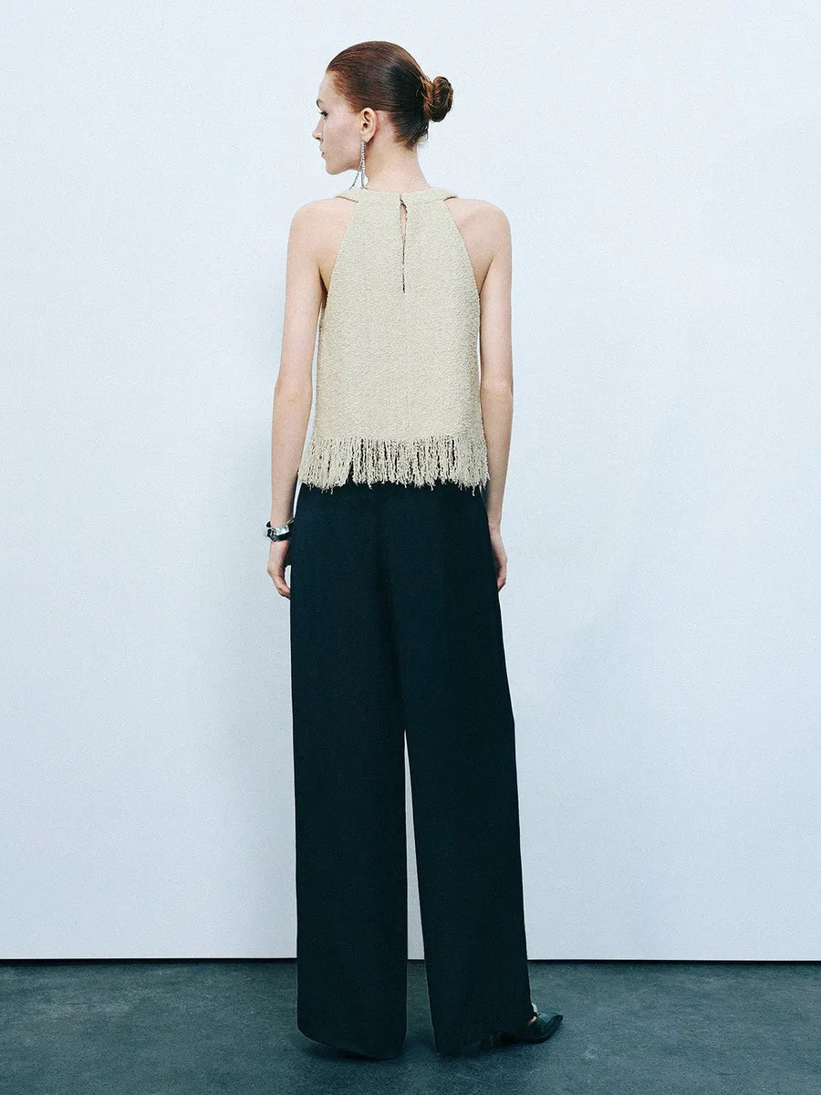 Tweed Crew Neck Tank Top – URBAN REVIVO