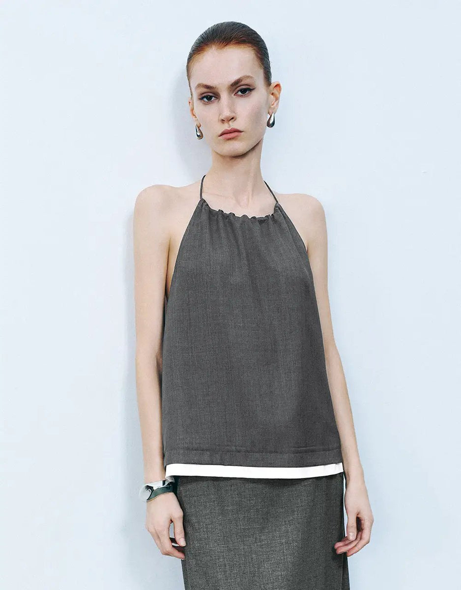 Halter Neck Skinny Cami Top – URBAN REVIVO