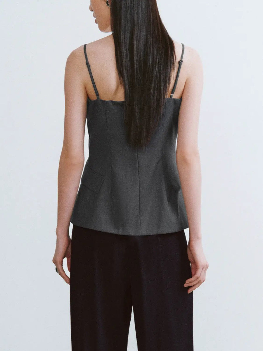 Cami Tailored Button Front Tops – URBAN REVIVO