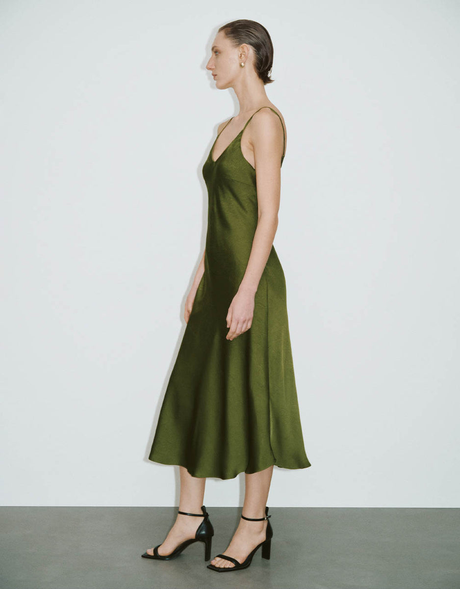 V-Neck A-Line Cami Dress – URBAN REVIVO