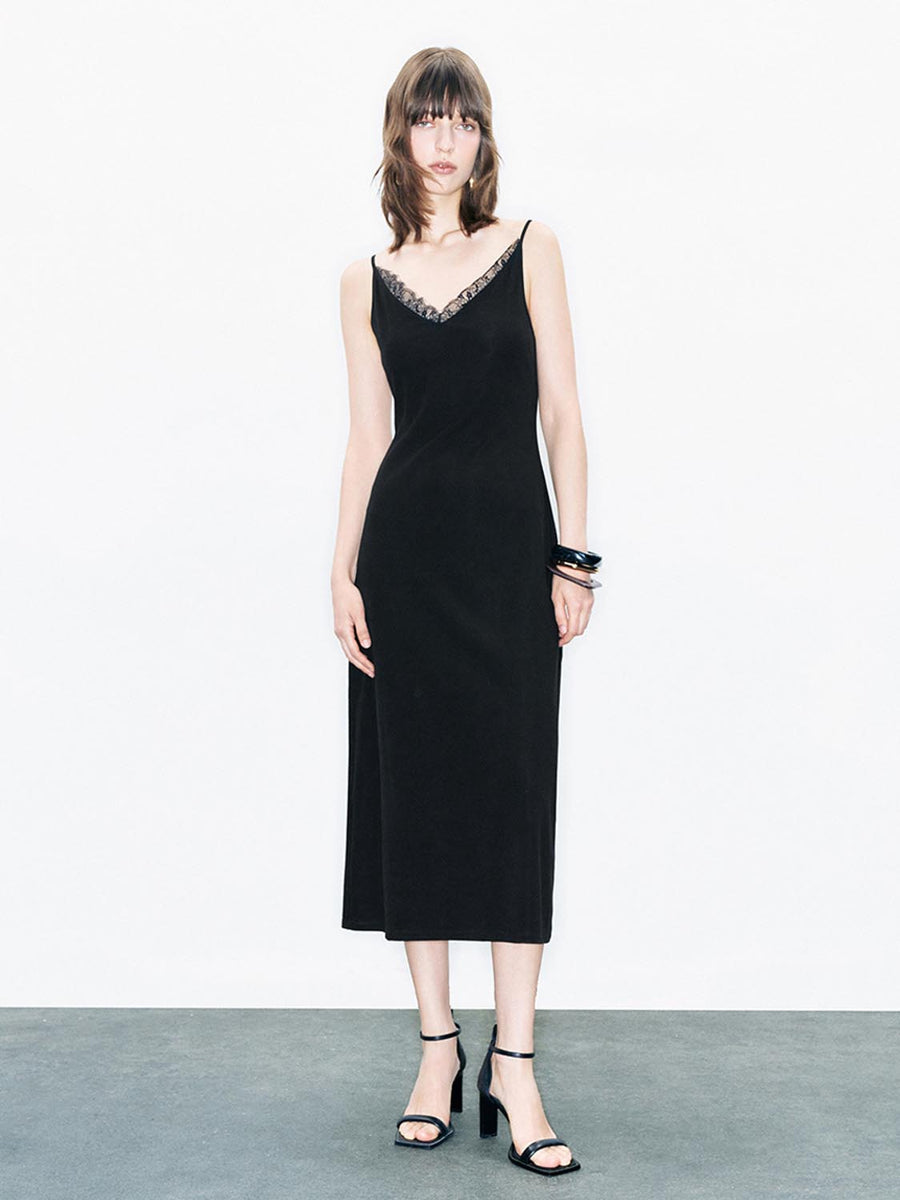 V-Neck Cami A-Line Dresses – URBAN REVIVO