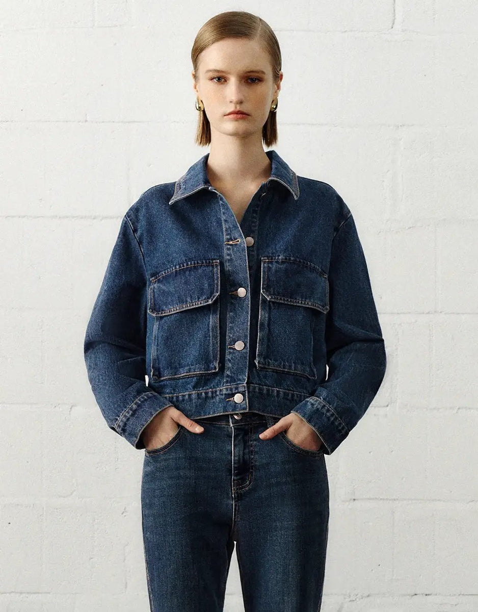 Button Up Loose Denim Jacket – URBAN REVIVO