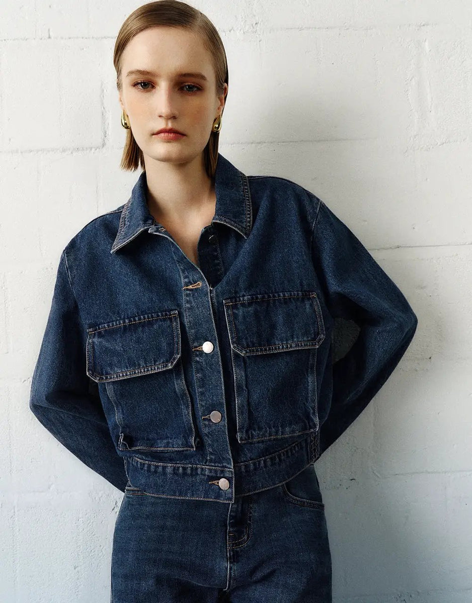 Button Up Loose Denim Jacket – URBAN REVIVO