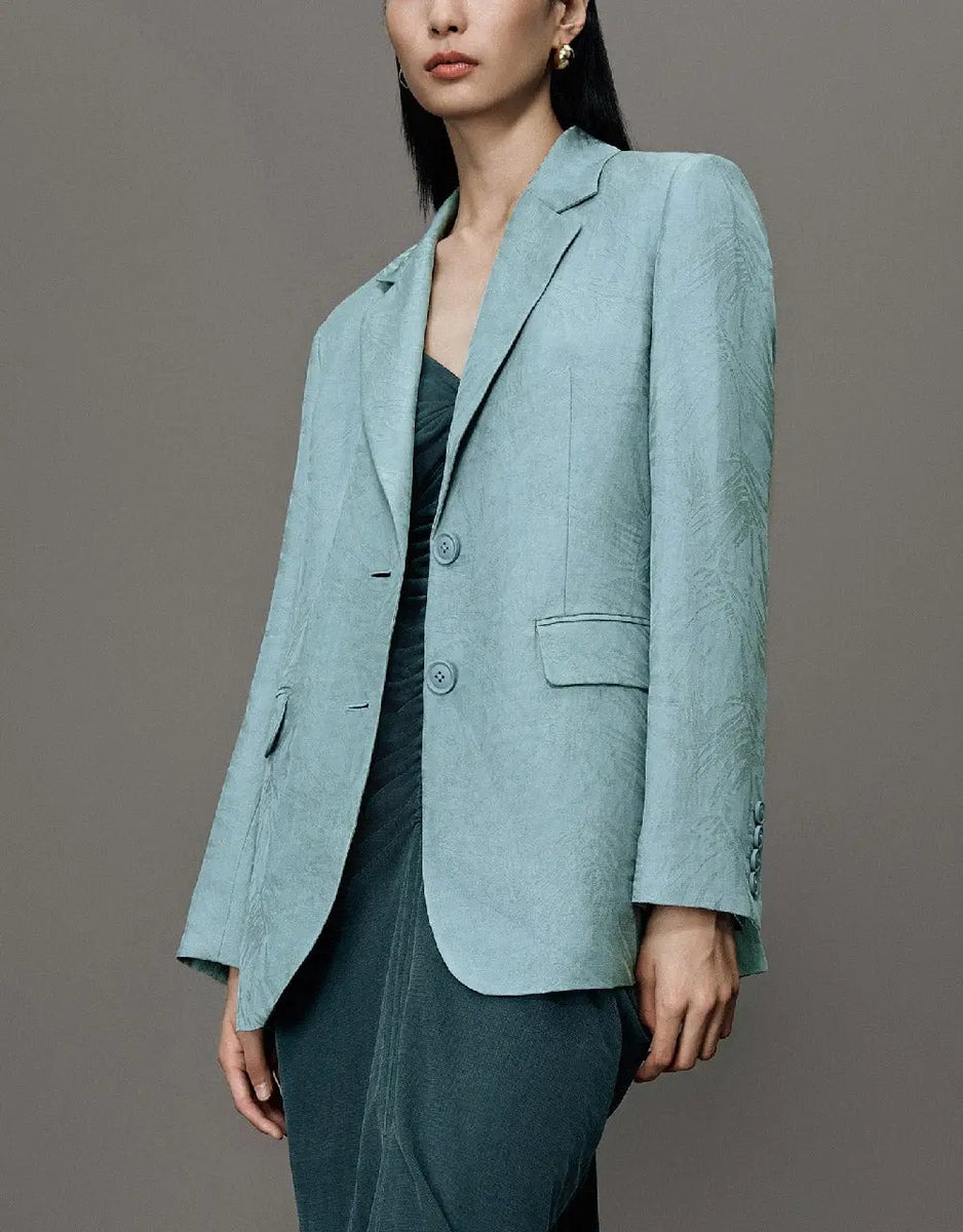 Pritned Notch Lapel Blazer – URBAN REVIVO