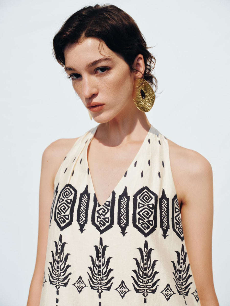 Tribal Pattern A-Line Maxi Dresses – URBAN REVIVO
