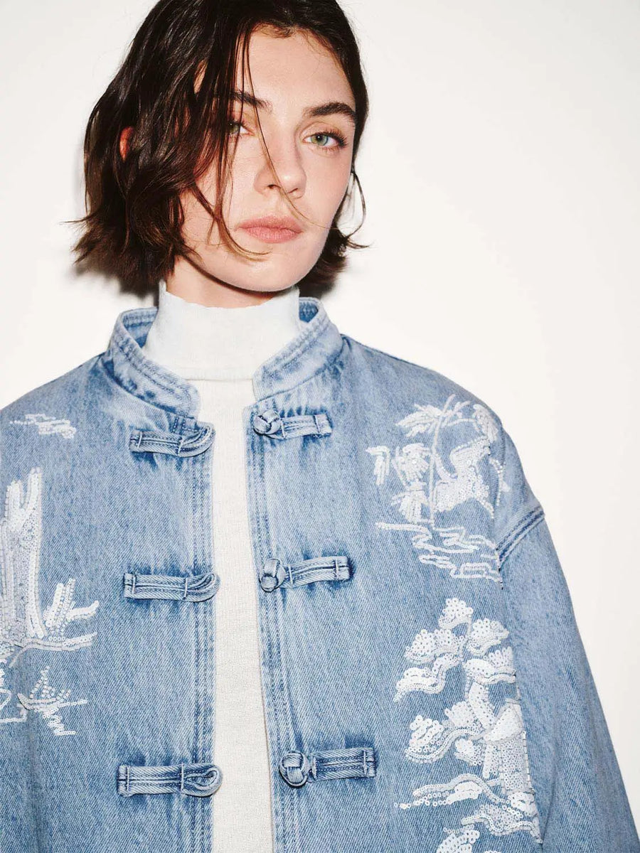 Chinese Frog Button Denim Jackets – URBAN REVIVO