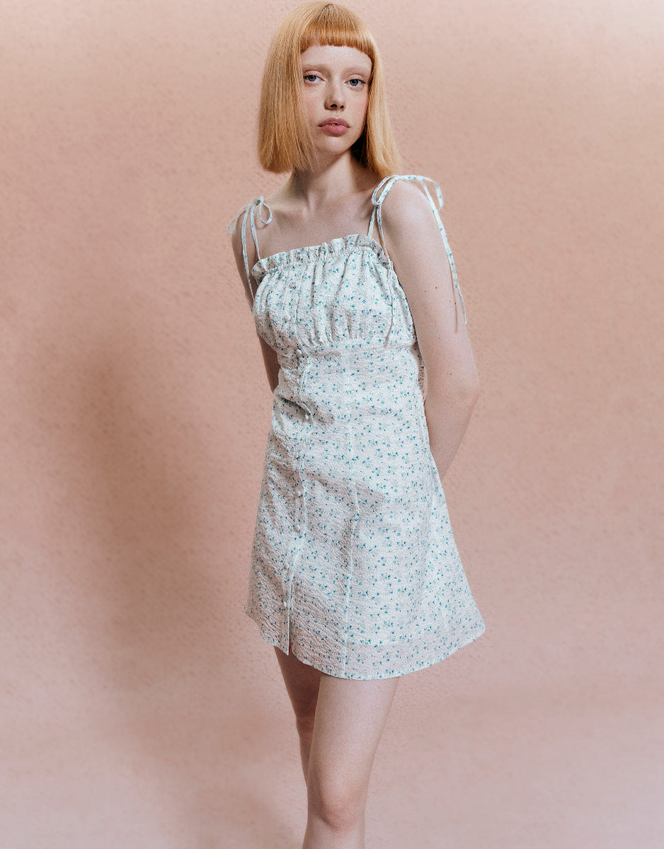 Off-Shoulder A-Line Cami Dress – URBAN REVIVO