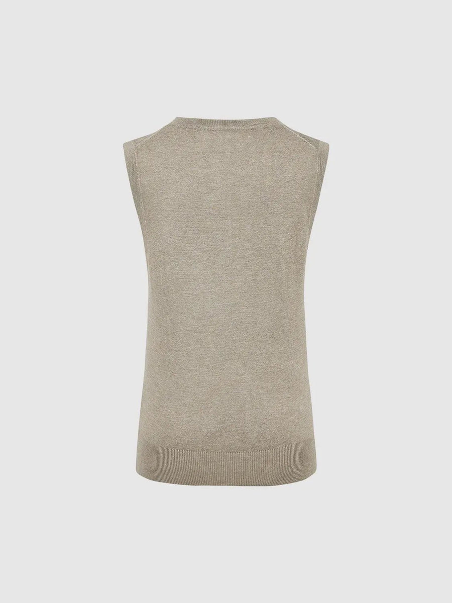 Crew Neck Knitted Tank Top – URBAN REVIVO