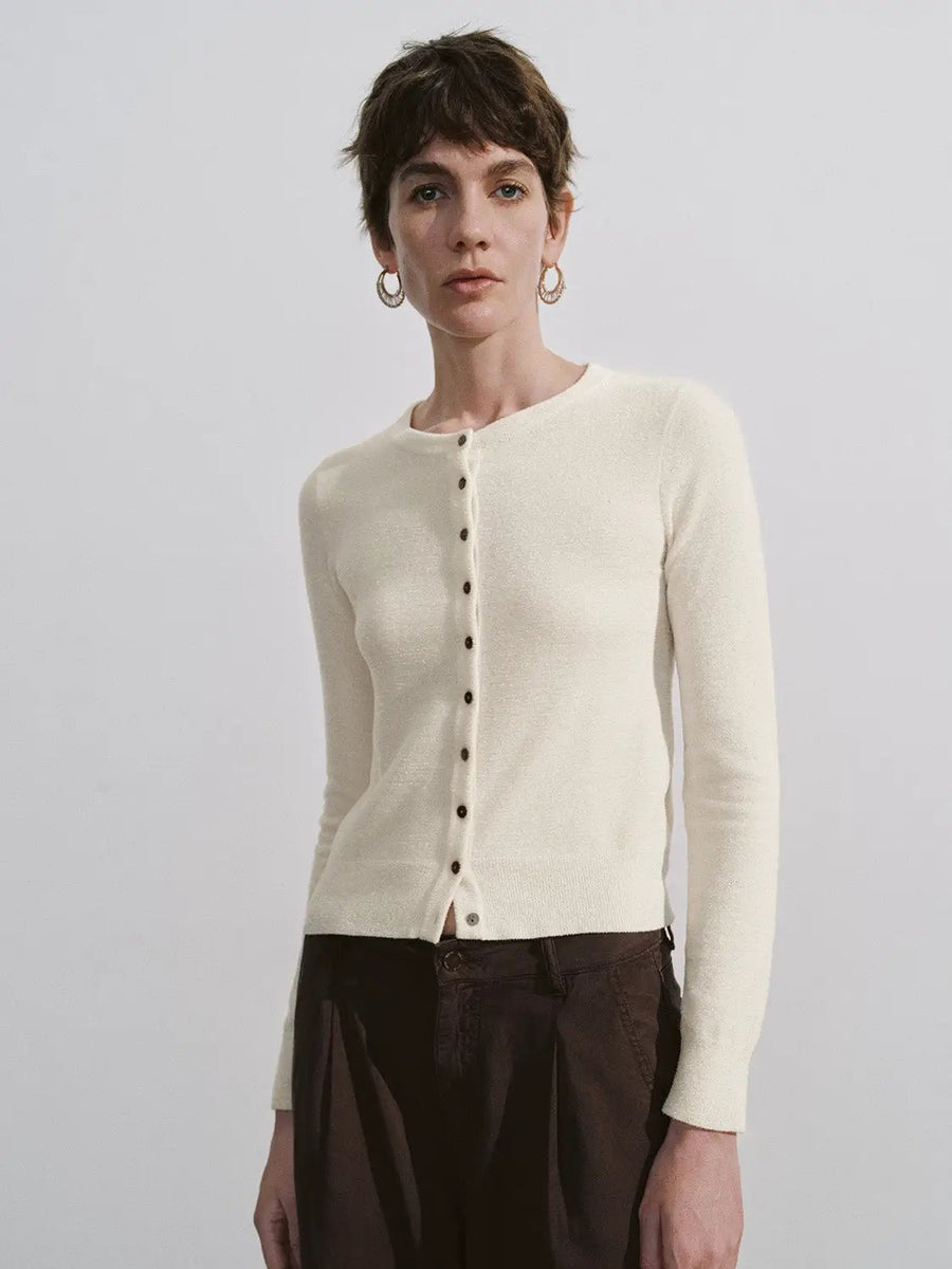 Crew Neck Skinny Knitted Cardigan – URBAN REVIVO