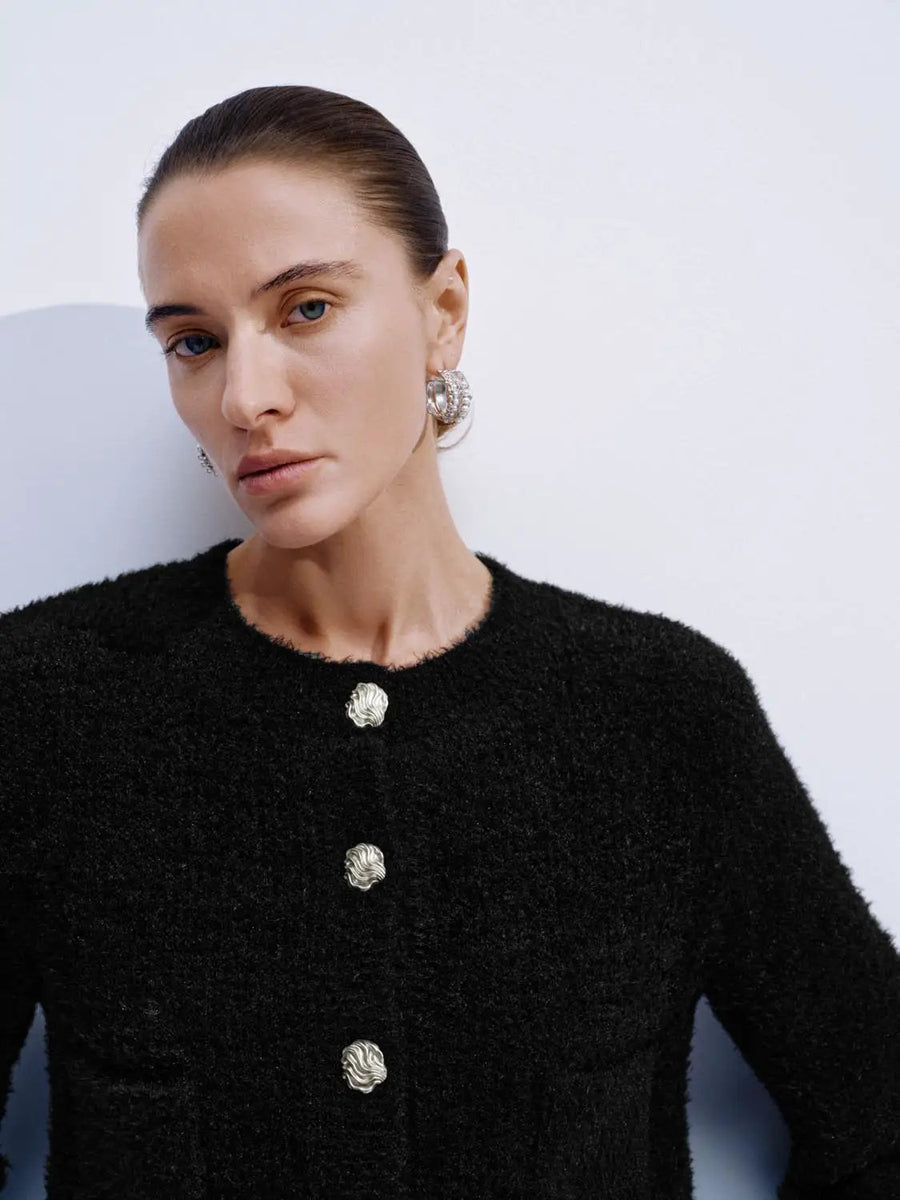 Fluffy Patch Pockets Knitted Cardigans – URBAN REVIVO