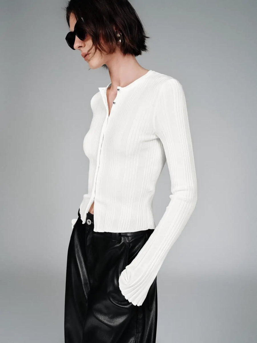 Crew Neck Slim Fit Knitted Cardigans – URBAN REVIVO