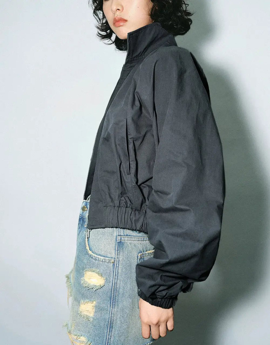 Zipper Front Loose Jacket – URBAN REVIVO