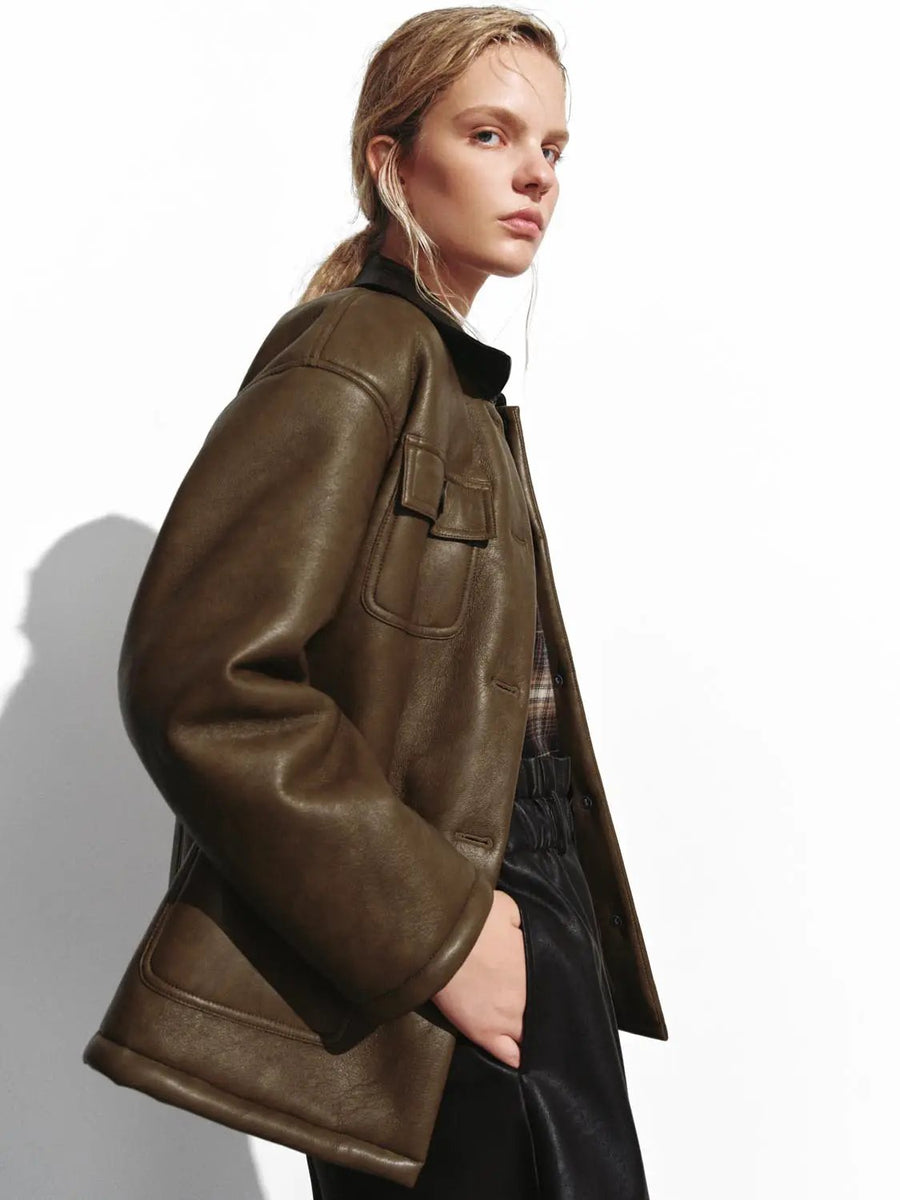 Flap Pockets Button Up Collared Jackets – URBAN REVIVO