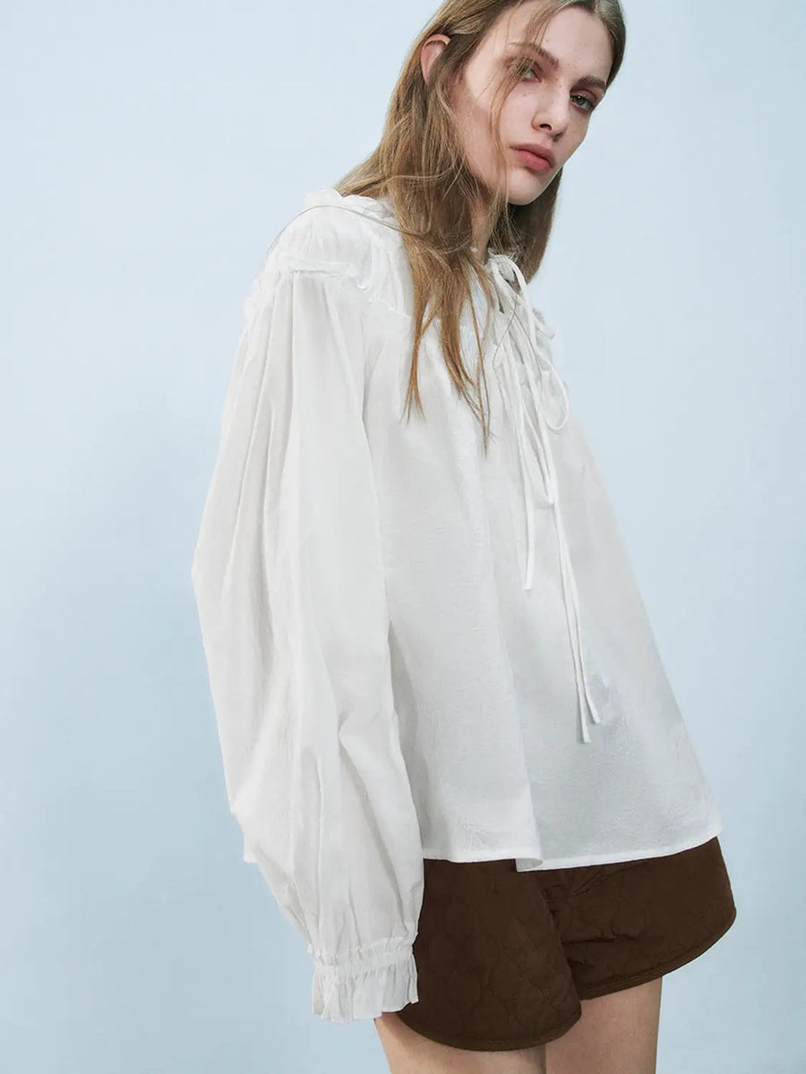 Lace Up Front Overhead Shirt – URBAN REVIVO