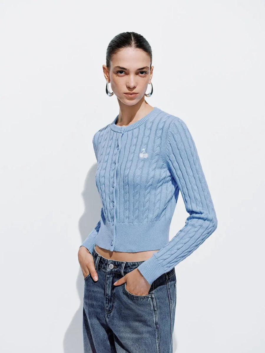 Embroidered Cable Knitted Cardigans – URBAN REVIVO